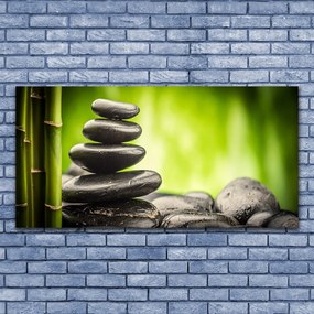 akrylový obraz Bambus Kameny Umění 120x60 cm