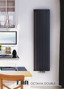 Isan Octava Double 1800 x 462 mm koupelnový radiátor bílý