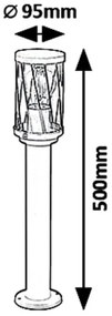 Rabalux 8889 - Venkovní lampa BUDAPEST 1xE27/40W/230V IP44