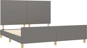 Rám postele bez matrace tmavě šedý 160 x 200 cm textil 3124904