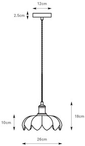 Markslöjd 108857 - Lustr na lanku KURAGE 1xE27/40W/230V mosaz/bílá