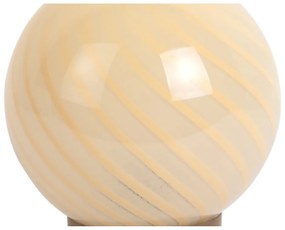 Světle žlutá stolní lampa se skleněným stínidlem (výška 17 cm) Summer Globe – Leitmotiv