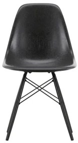 Eames Fiberglass chair DSW černě lakovaný javor tmavě šedá Vitra