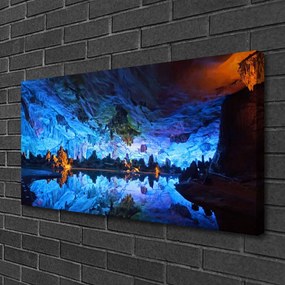 Obraz na plátně Jeskyně Světlo Ledovec 100x50 cm