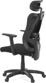 Kancelářská židle KA-R215 BK, synchronní mechanismus, černá síťovina (65 x 63) cm