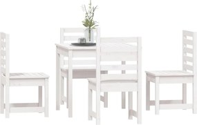 5dílný zahradní jídelní set bílý masivní borové dřevo 3154678