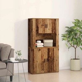 Vysoký bufet Staré dřevo 80 x 33 x 150 cm Kompozitní dřevo 3334336