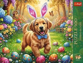 TREFL Puzzle Premium Plus Spring Bloom: Velikonoční pes / 500 dílků /
