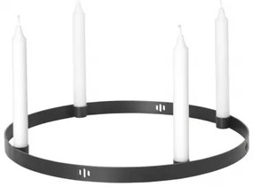 Candle Holder Circle Large black brass Ferm Living