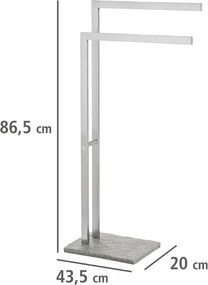 Koupelnový stojanový věšák na ručníky GRANITE - 2-ramenný, WENKO