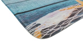 Apextextil, Protiskluzová 3D předložka Moře, 60x180, modrá, koupelna