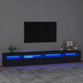 Fionshop 263588265 Tv skříňka s Led osvětlením černá 270 x 35 x 40 cm