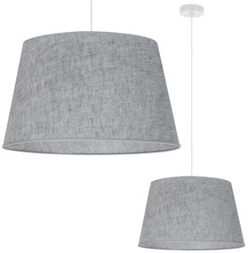 Závěsné svítidlo Jen, 1x šedé textilní stínítko, (fi 44 cm), w