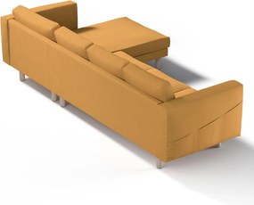 Potah na pohovku IKEA Norsborg 4-místná se šezlongem barva žlutá látka pletený vzor