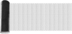 Hexagonální plot s podpěrou 10 x 0,8 m Ocel potažená PVC Šedá 3353195