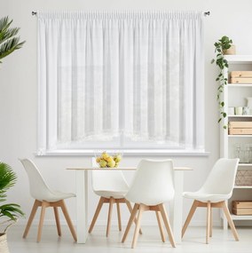 ZÁCLONA NA PÁSCE LORETA 400X160 CM BÍLÁ