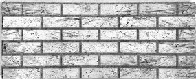 Fasádní obklad Cihla Classic Bílá s šedou spárou, tloušťka 3,5 cm