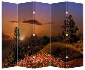 Paraván - Příroda se západem slunce (210x170 cm)