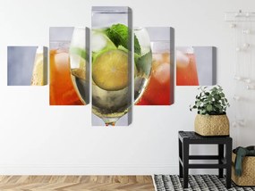 Vícedílný obraz Sada Letních Koktejlů Nedostatek Nedostatek Plátno Canvas 250x150