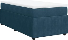 Box spring postel s matrací tmavě modrá 90x200 cm samet 3285618