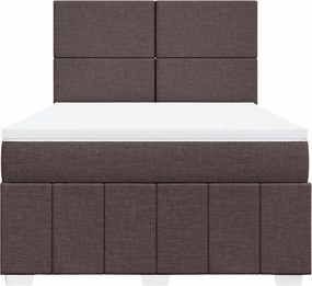 Box spring postel s matrací tmavě hnědá 140x200 cm textil 3291687