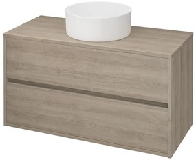 Cersanit Crea - závěsná skříňka pod umyvadlo na desku 100cm, dub, S924-012