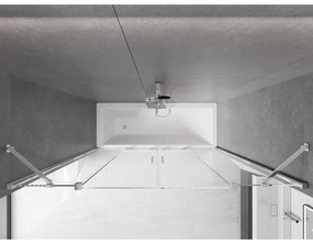 Mexen Velar Duo, 2-křídlová posuvná vanová zástěna 180 x 150 cm, 8mm čiré sklo, chromový profil, 896-180-000-02-01