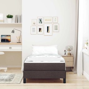 Postel s boxspringem Tmavě hnědá 80 x 200 cm textil 3398447