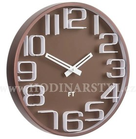 Designové nástěnné hodiny Future Time FT8010BR Numbers 30cm