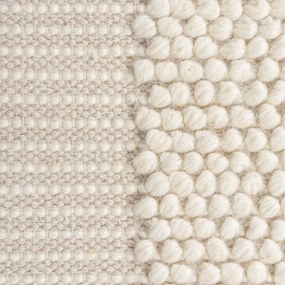 Flair Rugs, Kusový koberec Bobble Wool Ivory, 160x230, bílá, ložnice
