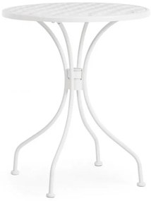BIZZOTTO kulatý zahradní kovový stůl LIZETTE bílý ø60 cm 0802969