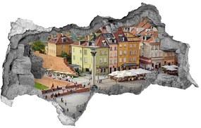 Wallmuralia Fototapeta díra na zeď 3D Varšava Polsko 95x73 cm