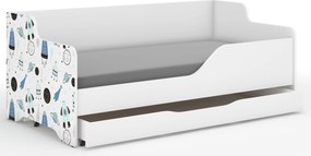 Wooden Toys Dětská postel LILU 160x80 KOSMOS – boční ochrana