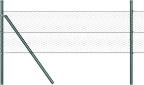 Hexagonální kotvení plotu 50 x 0,4 m Ocel potažená PVC Šedá 3352834