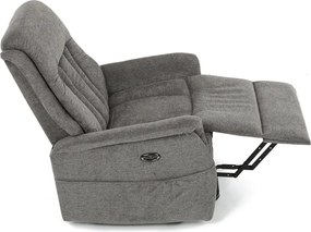 TV křeslo ZIKMUND s elektrickým polohováním — látka, šedá