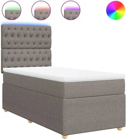 Box spring postel s matrací taupe 100 x 200 cm textil 3294278