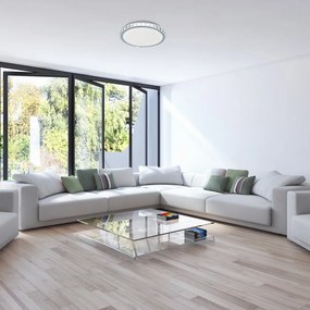 Rabalux Chromové stropní LED svítidlo Cressida 405mm 24W 2420