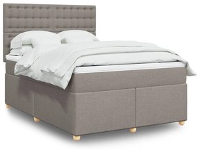 Box spring postel s matrací taupe 140x200 cm textil 3293621