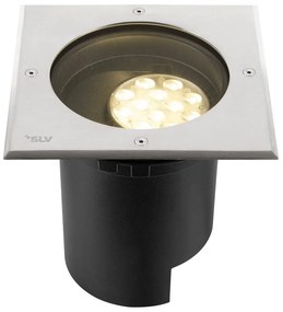 LA 1009169 DASAR® L svítidlo do země, asymetrické, 3000K, 70°/40°, IP65/IP67, hranaté, nerezová ocel / černá - BIG WHITE (SLV)