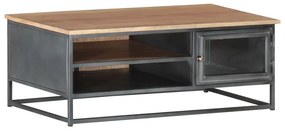 Konferenční stolek šedý 90 x 50 x 35 cm masivní akáciové dřevo 323500