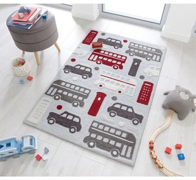 Flair Rugs koberce Kusový koberec Zest Kids City Buzz Grey/Multi - 80x120 cm