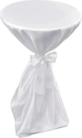 Potahy na stůl bílé, 60 cm, s mašlí, 2 ks 241187