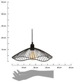 Závěsná lampa Galt černá