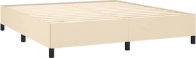 Box spring postel s matrací krémová 180x200 cm textil 3127826