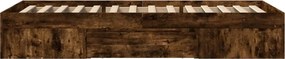 Rám postele bez matrace kouřový dub 75x190 cm kompozitní dřevo 3295531