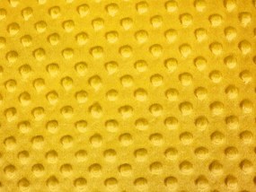 Biante Hřejivé ložní povlečení Minky 3D puntíky MKP-026 Hořčicové Jednolůžko 140x200 a 70x90 cm