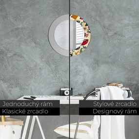 Kulaté dekorativní zrcadlo Popový umělecký styl fi 50 cm