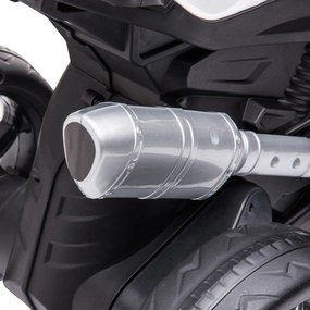 HOMCOM dětská elektrická motorka 3kolové elektrické vozidlo s hudebními režimy od 18 měsíců, červená, bezpečná zábava pro batolata