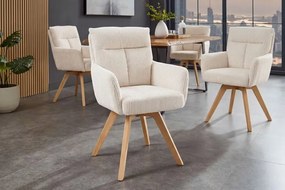 Designová otočná židle Maddison béžový manšestr