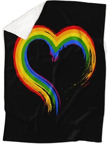 Deka LGBT Heart (Podšití beránkem: ANO)
